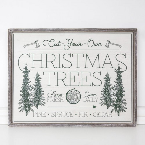 Wood Cut Your Own Tree Sign